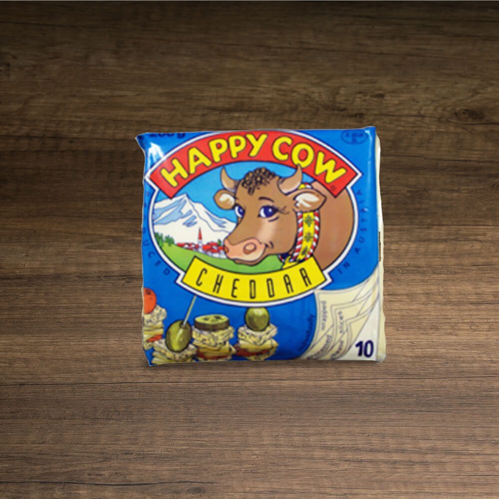 Happy Cow Sliced Cheese (Cheddar) | Online at QB Food Singapore | Best ...